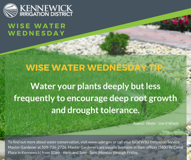 Wise Water Wednesday Tip - Kennewick Irrigation District